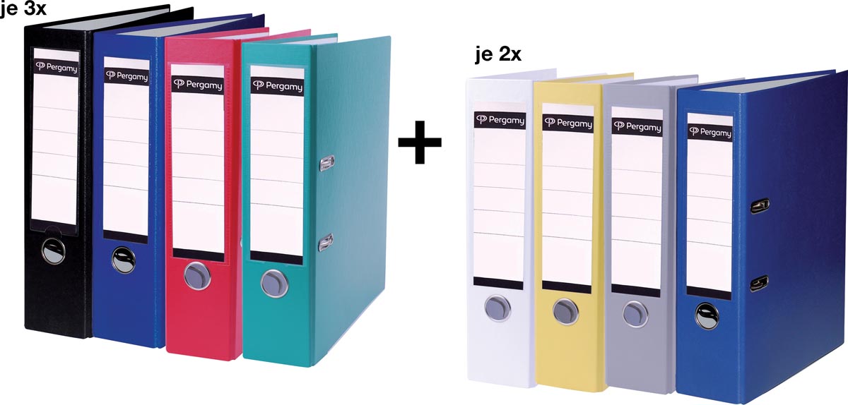 Pergamy ordner, voor ft A4, uit PP en papier, rug van 8 cm ...